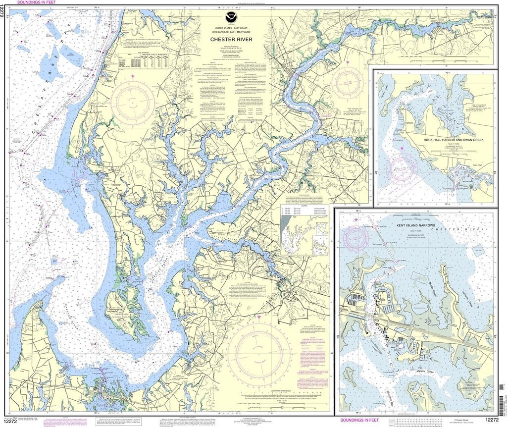 NOAA Nautical Chart 12272: Chester River; Kent Island Narrows, Rock Ha ...