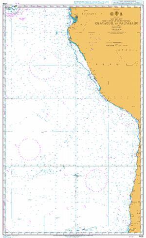 British Admiralty Nautical Chart 4608: Guayaquil to Valparaiso ...